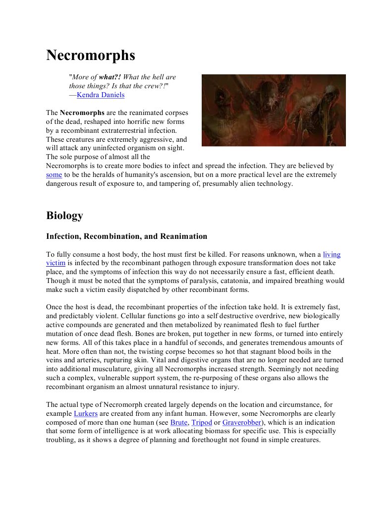 Necromorphs | PDF | Infection | Nature