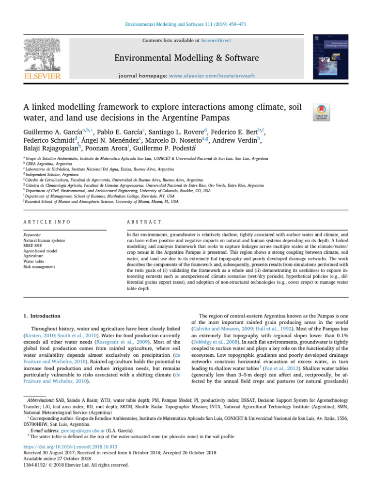 Garcia Et Al 2019 EMS | PDF | Groundwater | Hydrology Garcia Et Al 2019 EMS | PDF | Groundwater | Hydrology