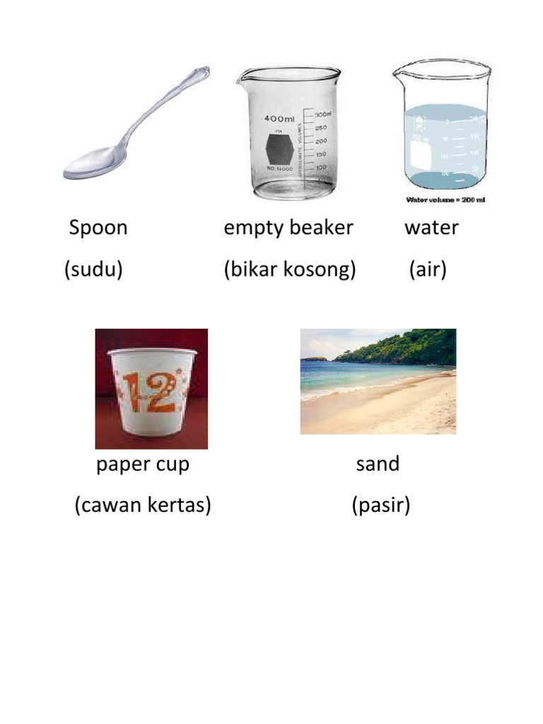 Spoon Empty Beaker Water (Sudu) (Bikar Kosong) (Air) | PDF