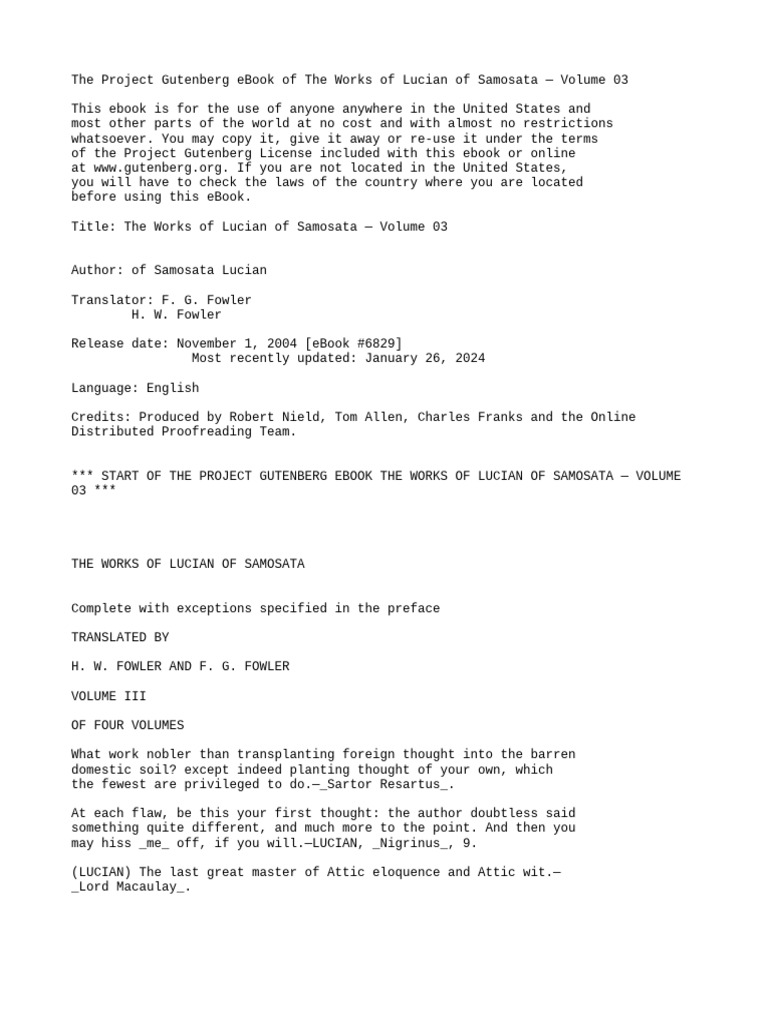 The Works of Lucian of Samosata - Volume 03 | PDF | Socrates