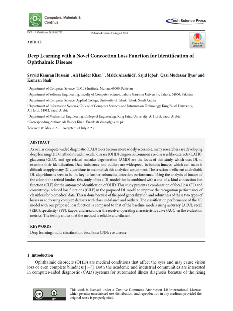 Published Paper - Deep Learning With A Novel Concoction Loss Function For Identication | PDF ...