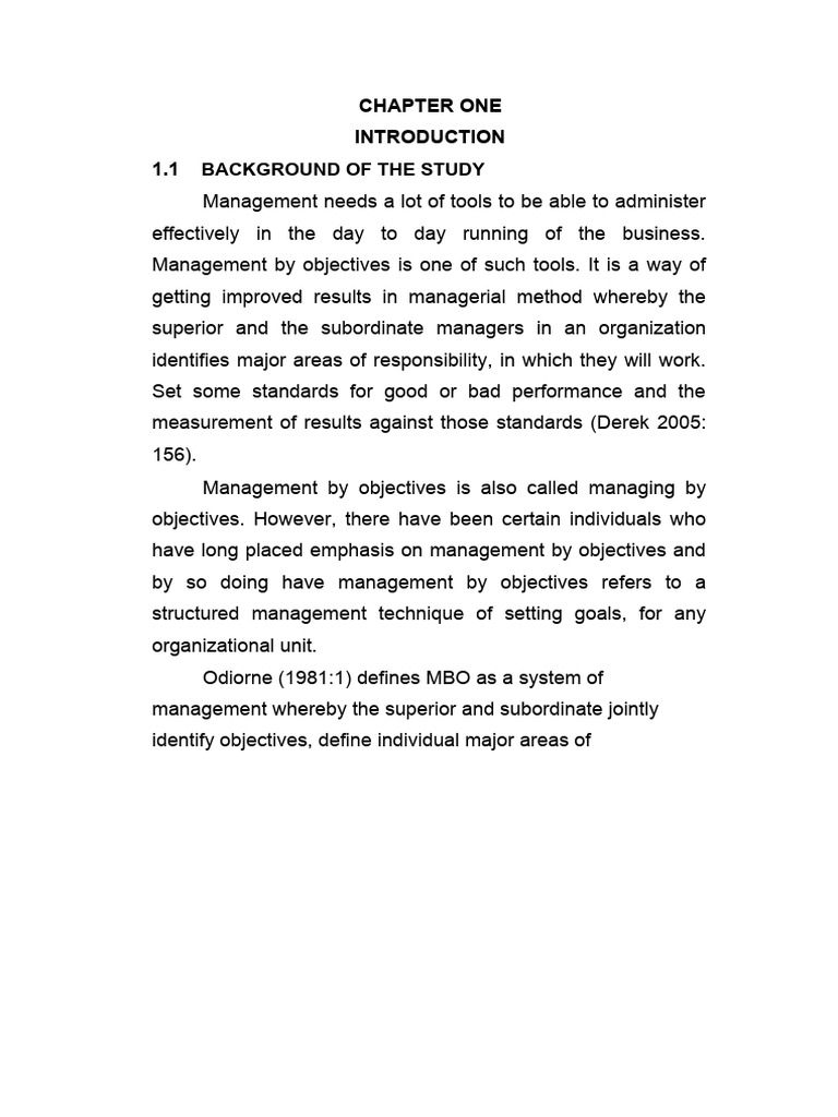 MBO in Nigerian Organizations | PDF