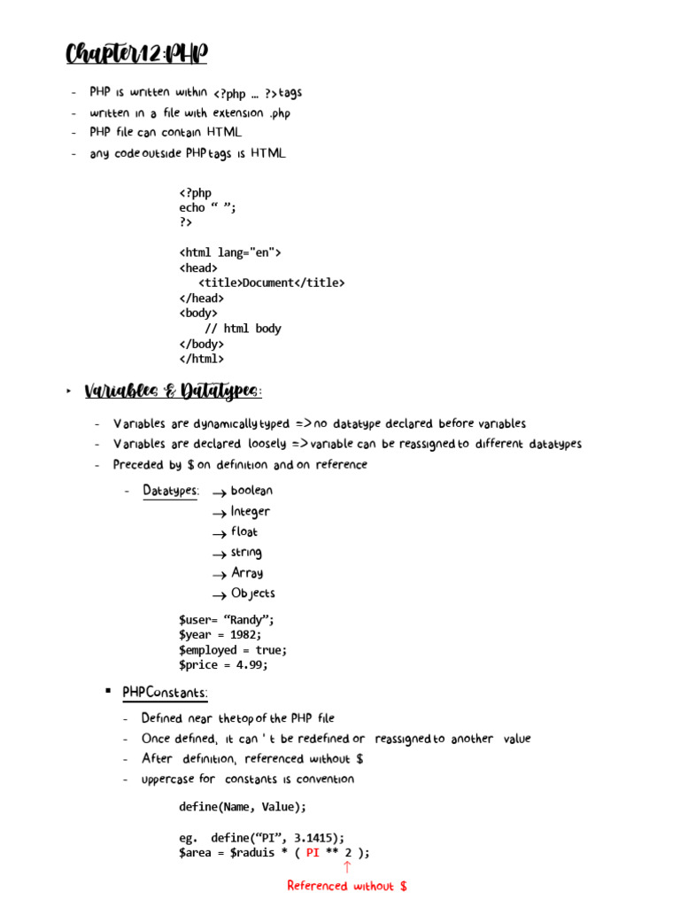PHP Constants:: Referenced Without $ | PDF | Inheritance (Object Oriented Programming) | Class ...