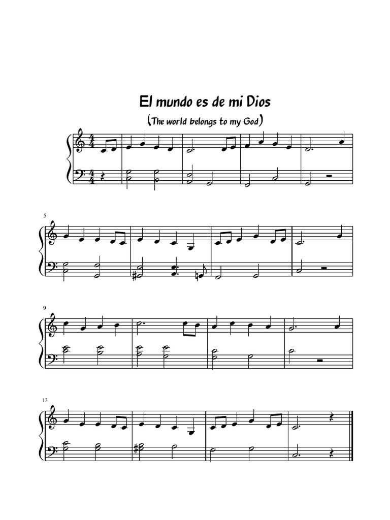 El Mundo Es de Mi Dios-The World Belongs To My God | PDF