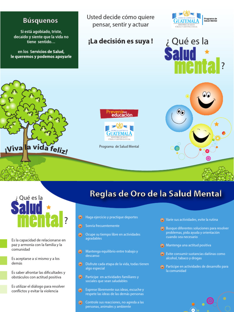 Trifoliar Mental Final 2016 | PDF | Salud mental