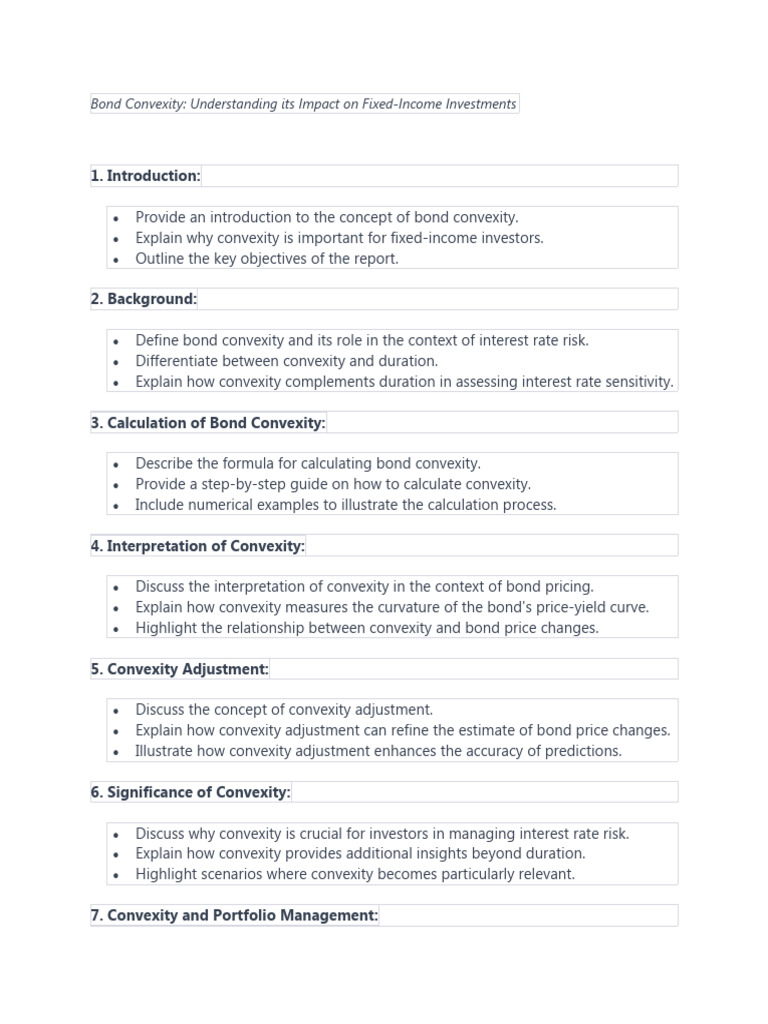 Bond Convexity Understanding Its Impact On Fixed-Income Investments | PDF | Bond Duration | Risk