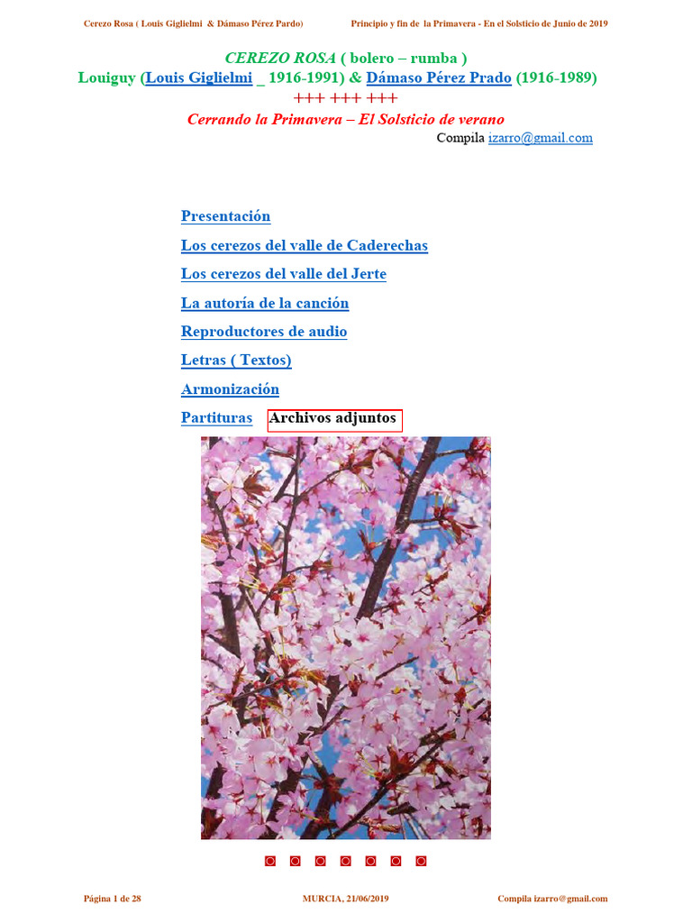 01_CEREZO ROSA ( bolero – rumba ) – Louiguy (Louis Giglielmi)_red | PDF
