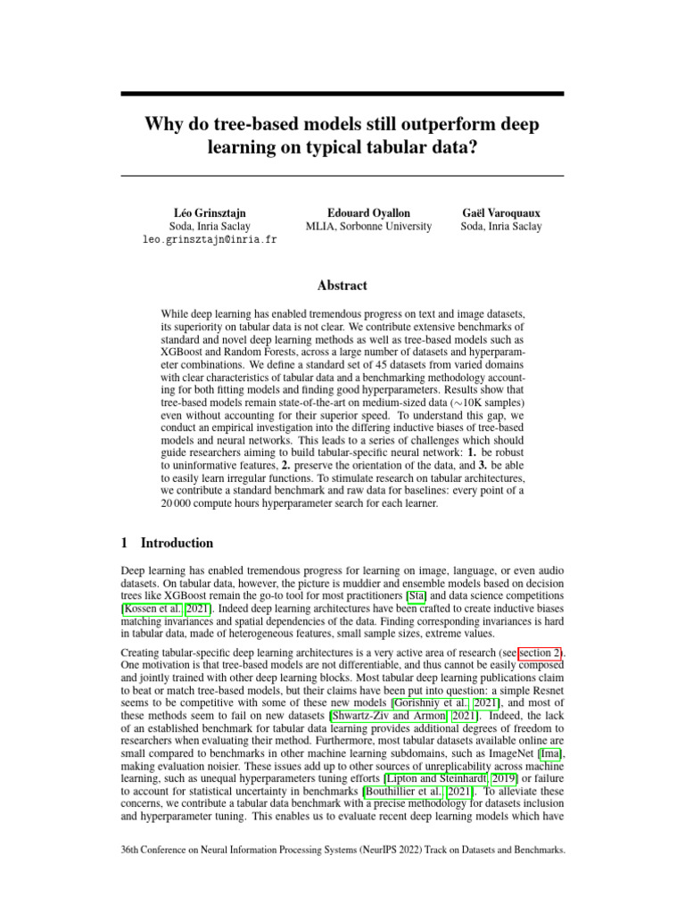 Why Tree Based Method | PDF | Deep Learning | Machine Learning
