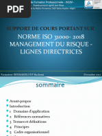 Support de Cours ISO 31000 V 2018 | PDF | Risque | Gestion des risques