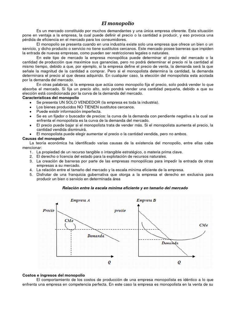 Clase #12 | PDF | Monopolio | Mercado (economía)