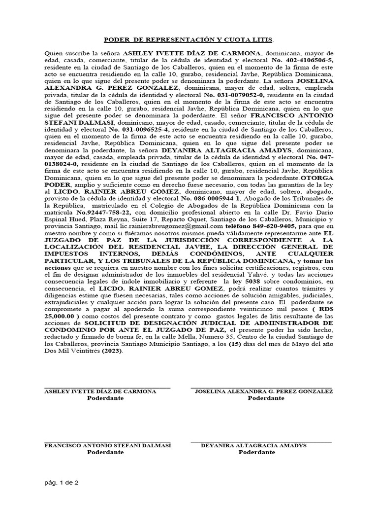 Poder Cuotalitis | PDF | Condominio | República Dominicana