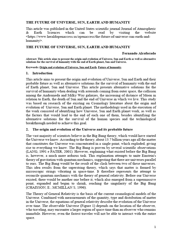 The Future of Universe Sun Earth and Hum | PDF | Universe | Sun