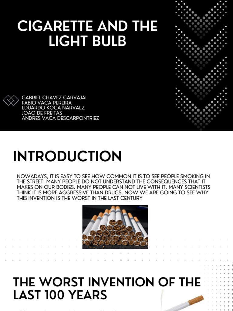 Cigarette and The Light Bulb - Grupo 3 - ANDRES VACA DESCARPONTRIEZ | PDF