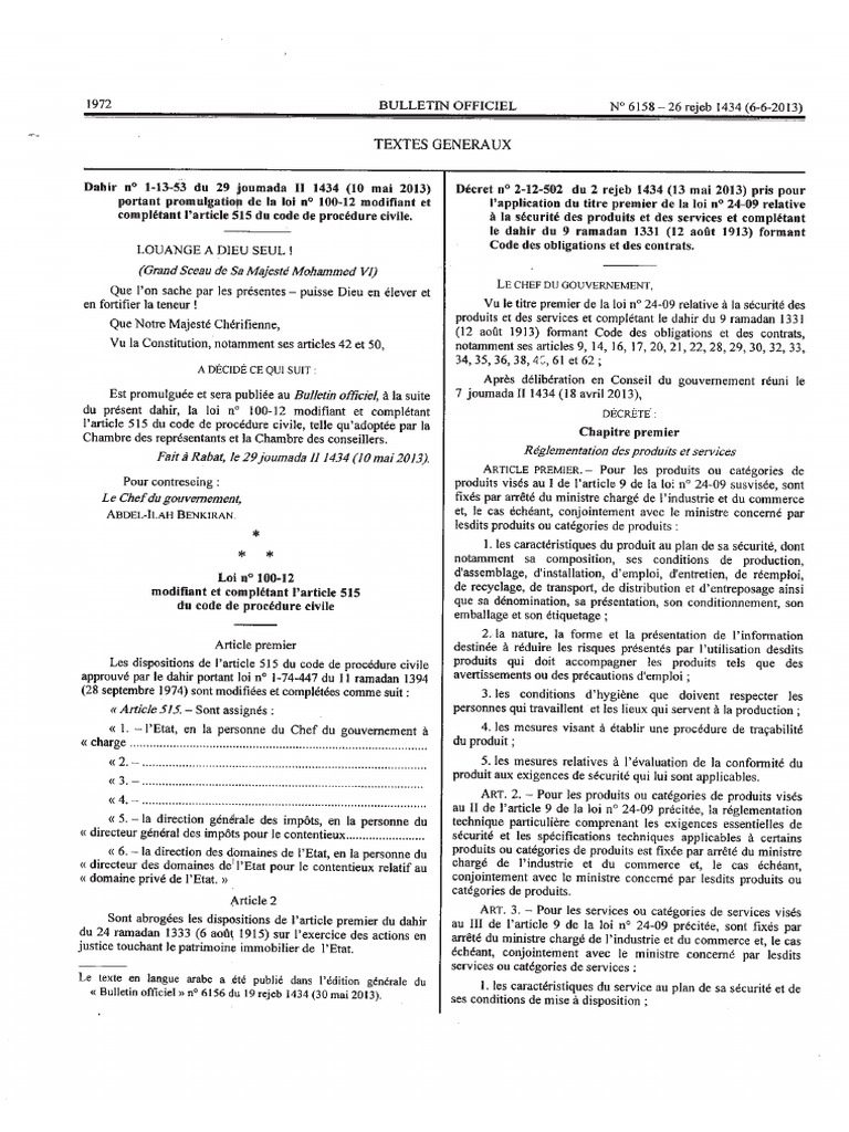 Decrêt - Officiel BO - 6158 - FR | PDF