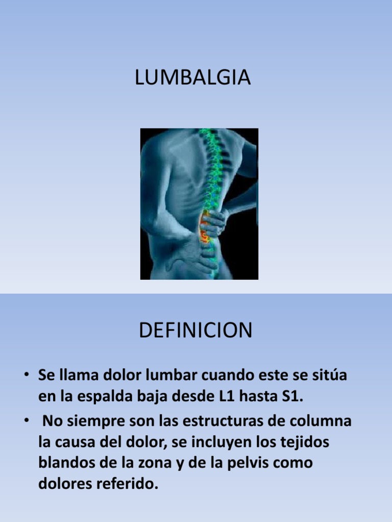 Causas y Tratamiento de Lumbalgia | PDF