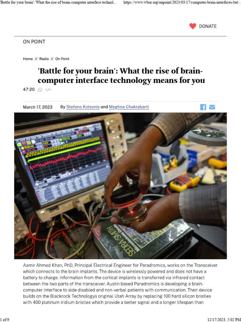 'Battle For Your Brain' What The Rise of Brain-Computer Interface ...