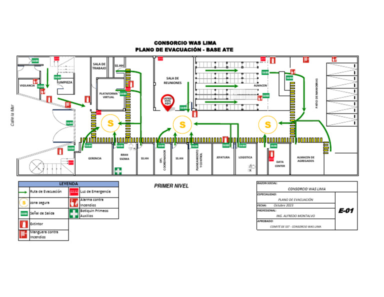 Plano de Evacuación-ATE | PDF