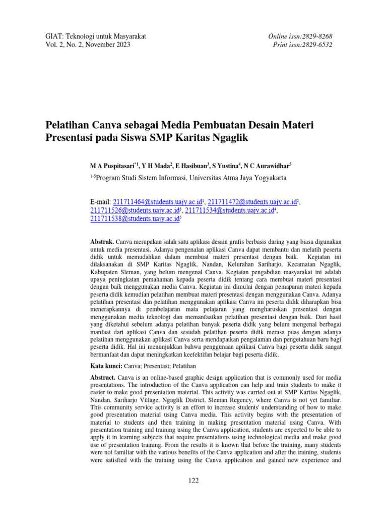 Pelatihan Pembuatan Canva | PDF