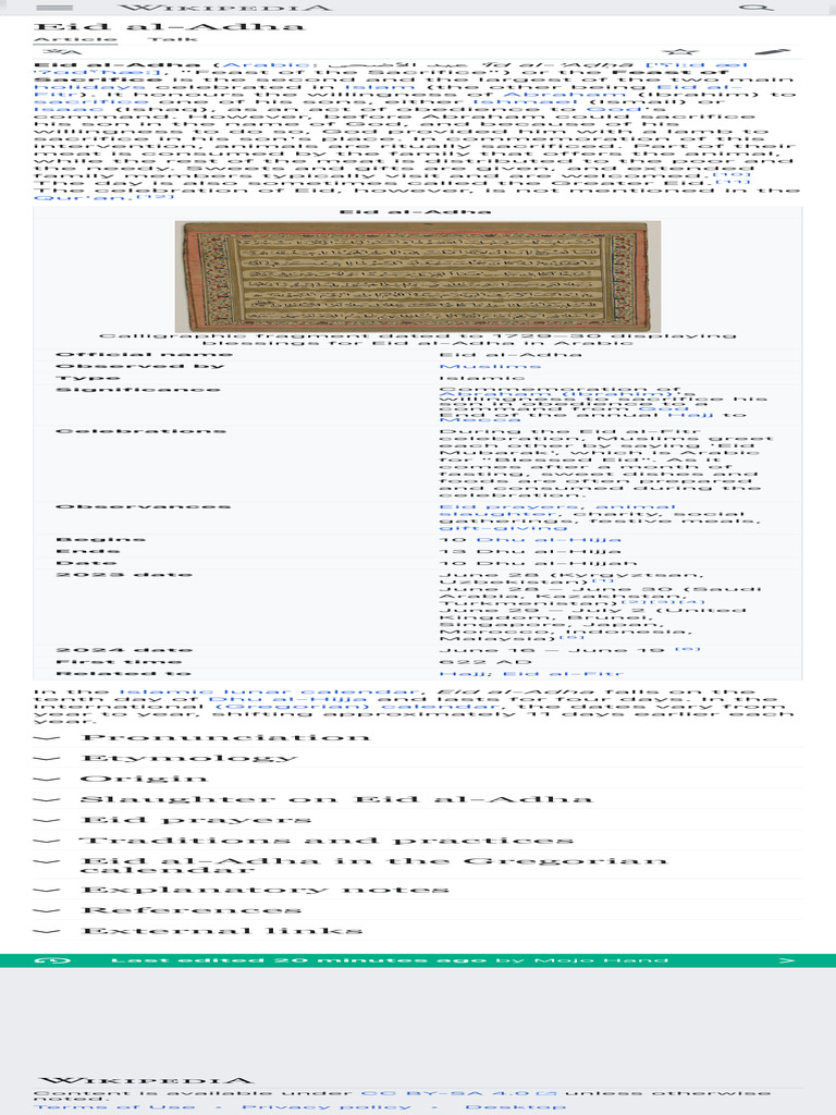 Eid Al-Adha - Wikipedia | PDF | Abrahamic Religions