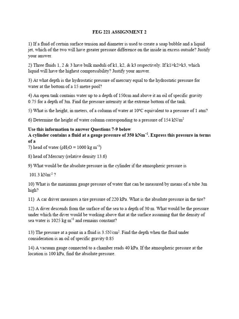 Feg 221 Assignment2 | PDF