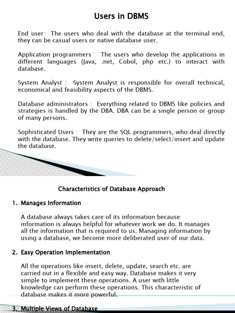 Introduction DBMS | PDF | Databases | Information Management