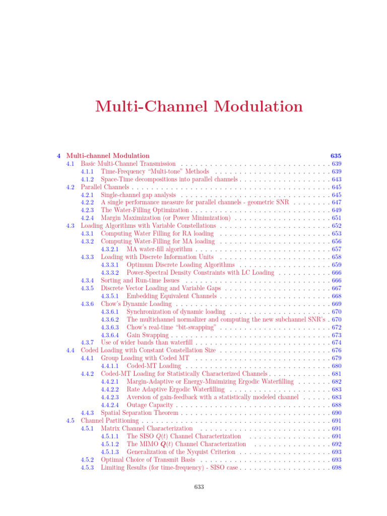 Multi-Channel Modulation Techniques | PDF | Orthogonal Frequency Division Multiplexing | Mimo