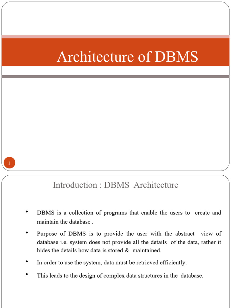 Architecture of Dbms | Download Free PDF | Databases | Data