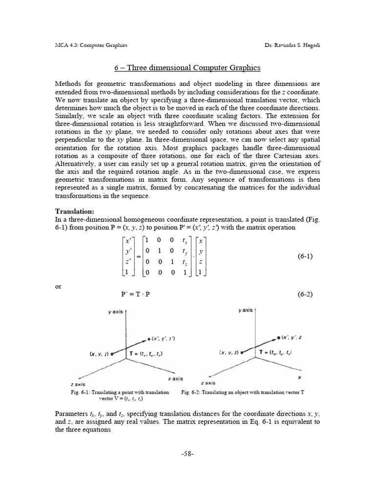 CG-6-Three-Dimensional CG | PDF | 2 D Computer Graphics | Cartesian ...