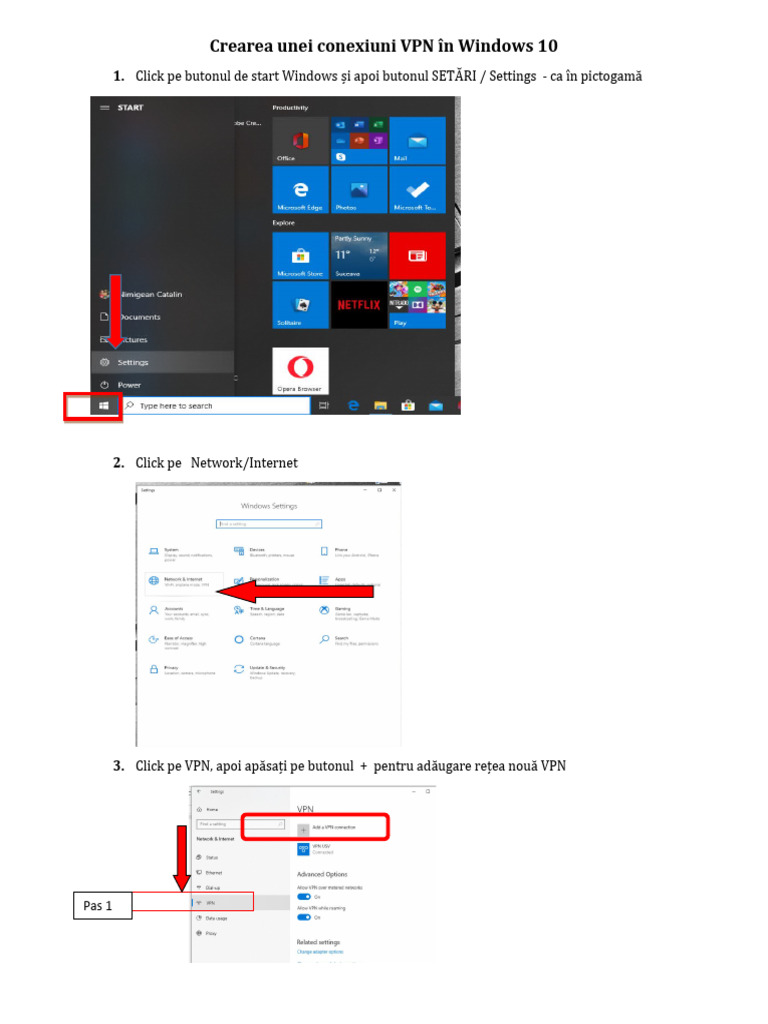 Crearea Unei Conexiuni VPN | PDF