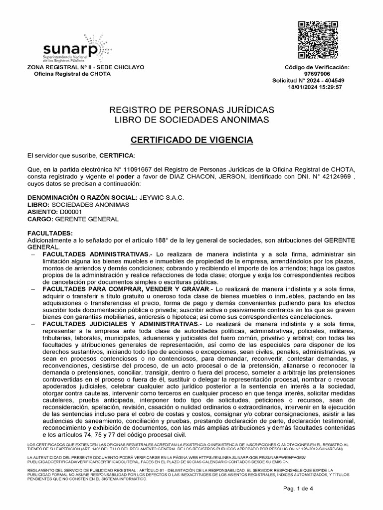 Vigencia Poder | PDF