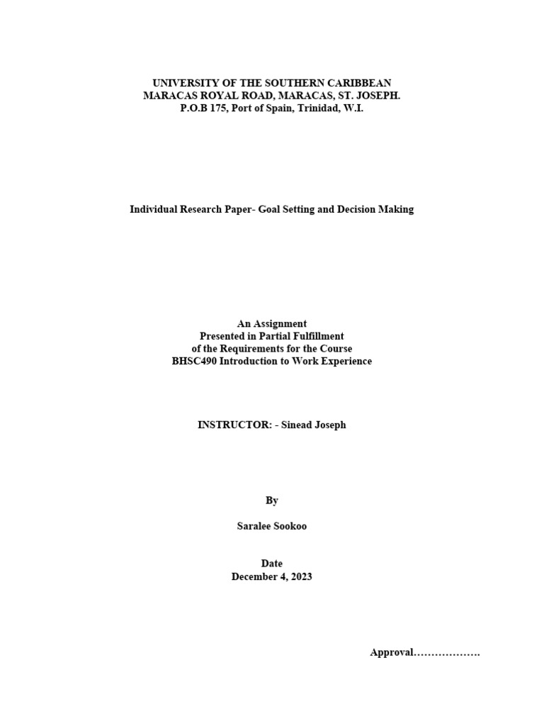 Goal Setting and Decision Making | PDF | Decision Making | Goal Setting Goal Setting and Decision Making | PDF | Decision Making | Goal Setting