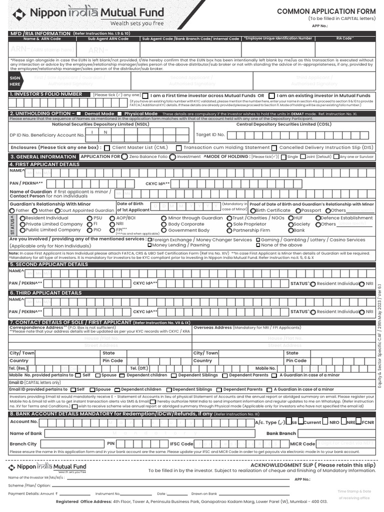 Common Application Form Editable 1 | PDF | Money | Financial Services