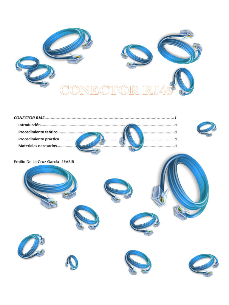 Conector RJ45 | PDF | Conector eléctrico | Tecnología de información y comunicaciones