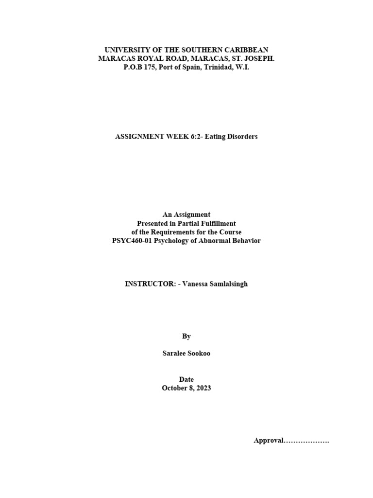 Eating Disorders Pdf Eating Disorder Mental Disorder