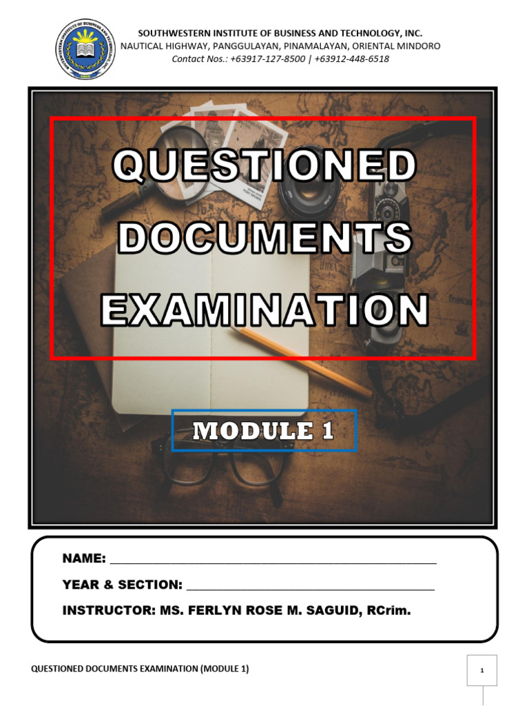 Qde Module 1 | PDF | Writing | Document