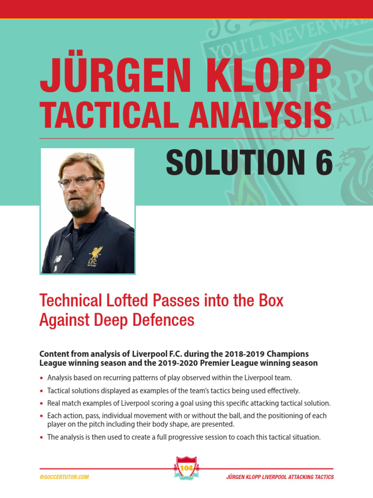 Jurgen Klopp Liverpool Technical Lofted Passes Into The Box Against ...