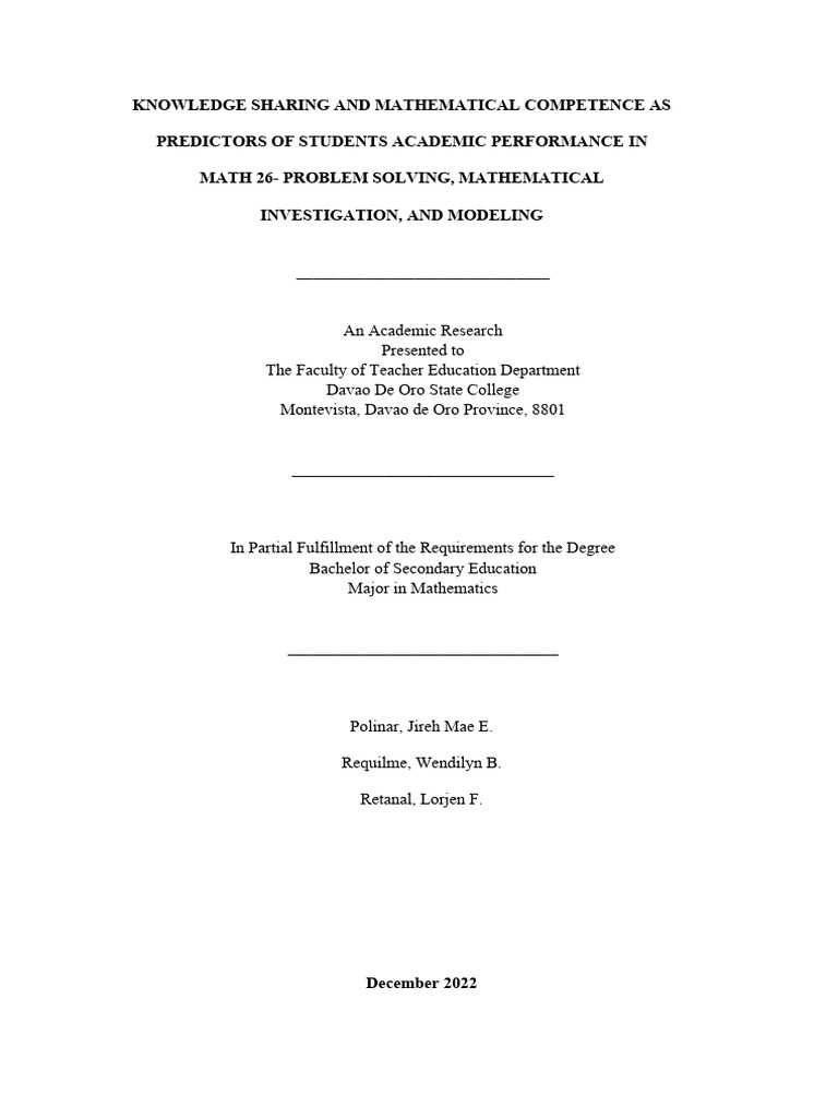 Title Page | PDF | Mathematics | Knowledge