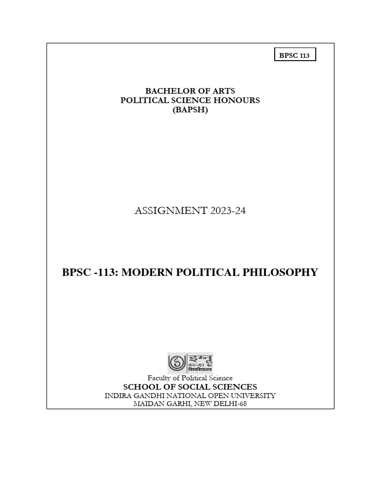 BPSC 113 | PDF | Essays | Science