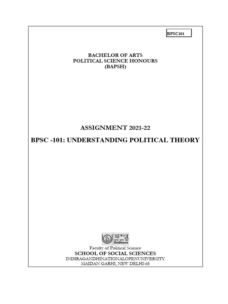 BPSC 101 | PDF | Understanding | Essays