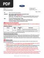 Ford Recall 23S64: Engine Oil Pressure Issue | PDF | National Highway ...