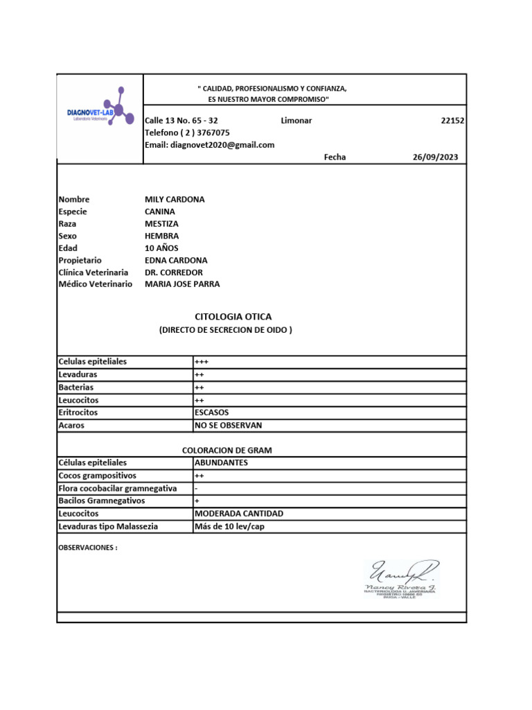 Citologia Otica Mily Cardona | PDF