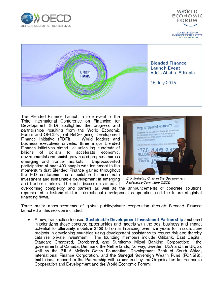 RDFI Blended Finance Launch Event Summary - 24 July | PDF | Economies ...