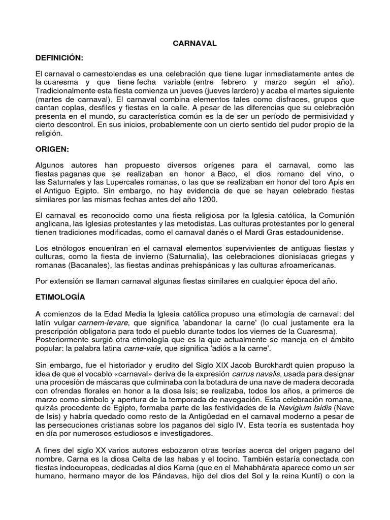 CARNAVAL | PDF | Carnaval