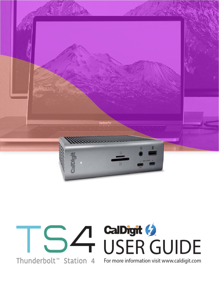 CalDigit TS4 Manual | PDF | Usb | Physical Layer Protocols