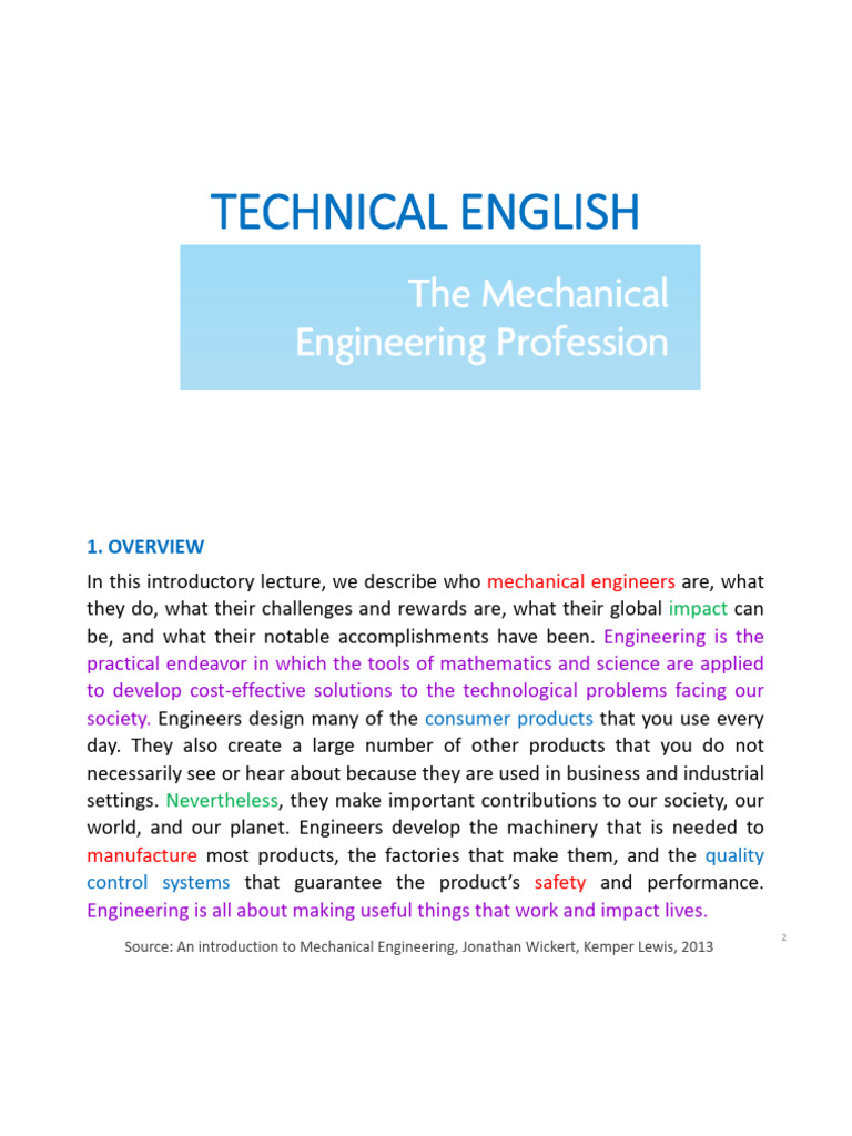 Tech Eng 01 Mecha Eng Prof - 2023 | PDF | Engineering | Mechanical ...