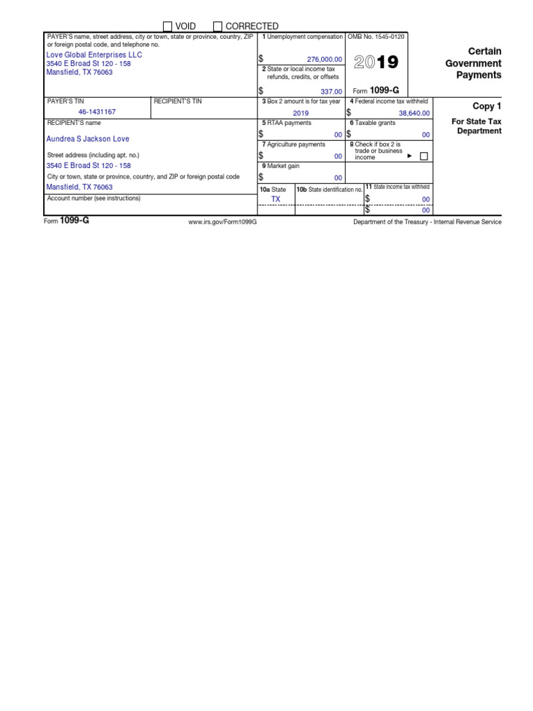 2019 Form 1099-G | PDF