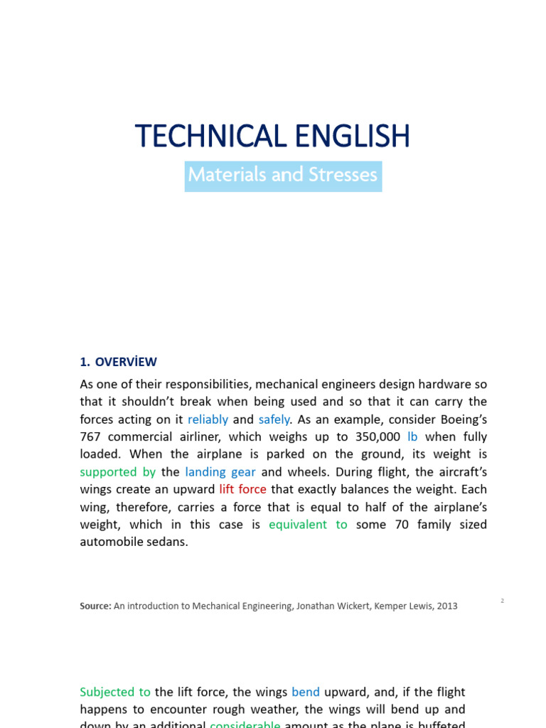 Tech Eng 05 Materials and Stresses - 2022 | PDF | Stress (Mechanics ...
