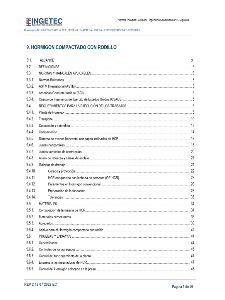 Revisado HORMIGÓN COMPACTADO CON RODILLO R2 (EC 12 07 2022) | PDF | Hormigón | Represa