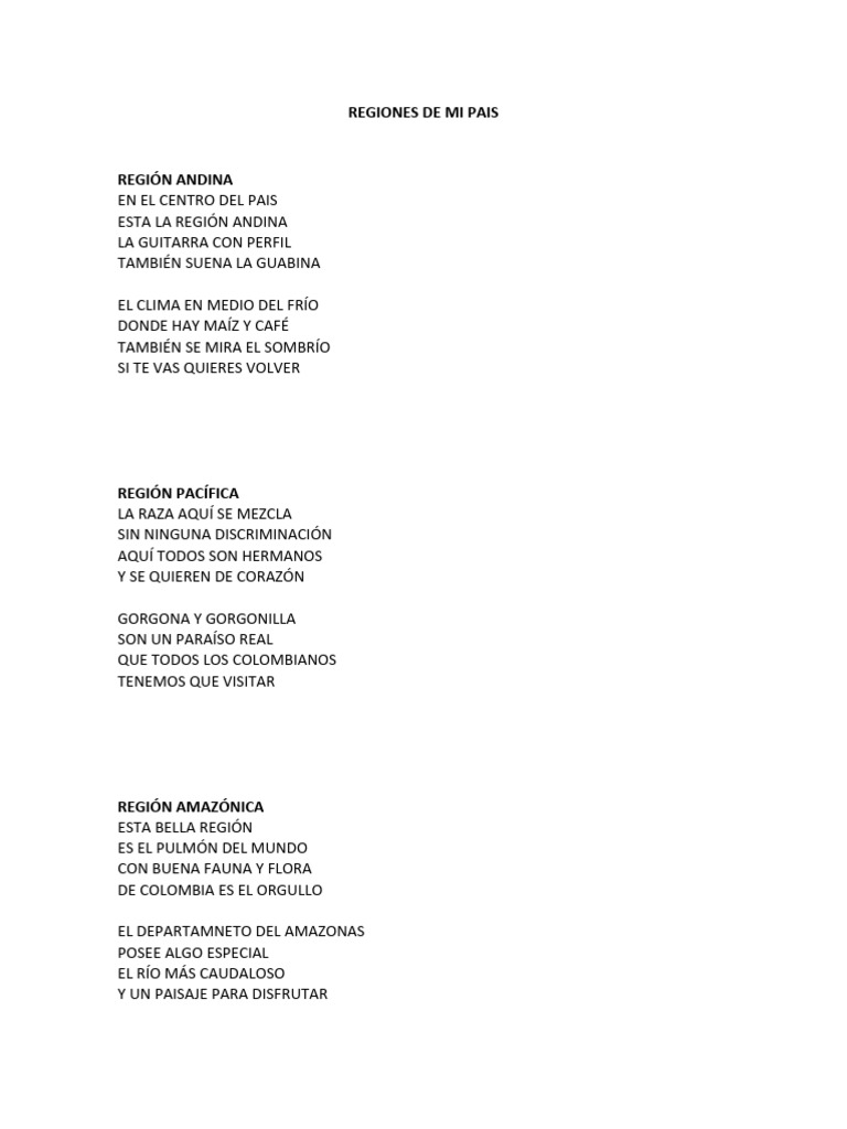 Regiones de Mi Pais | PDF | Cocina, comidas y vino | Hogar, jardinería ...