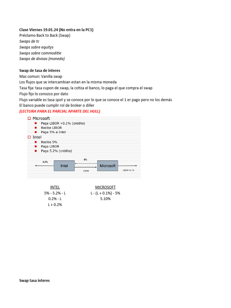Clase viernes 19 semana 2 | PDF | Swap (Finanzas) | Sector privado